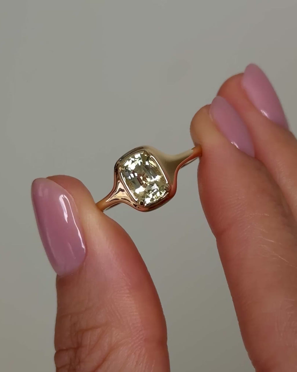 Gemstone Skinny Signet Ring / No. 5 – Maggi Simpkins